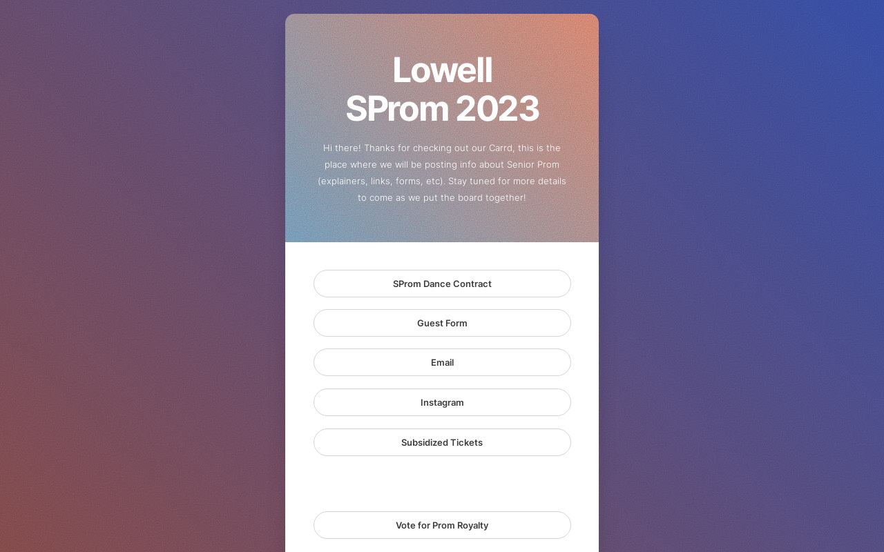 Lowell SProm 2023